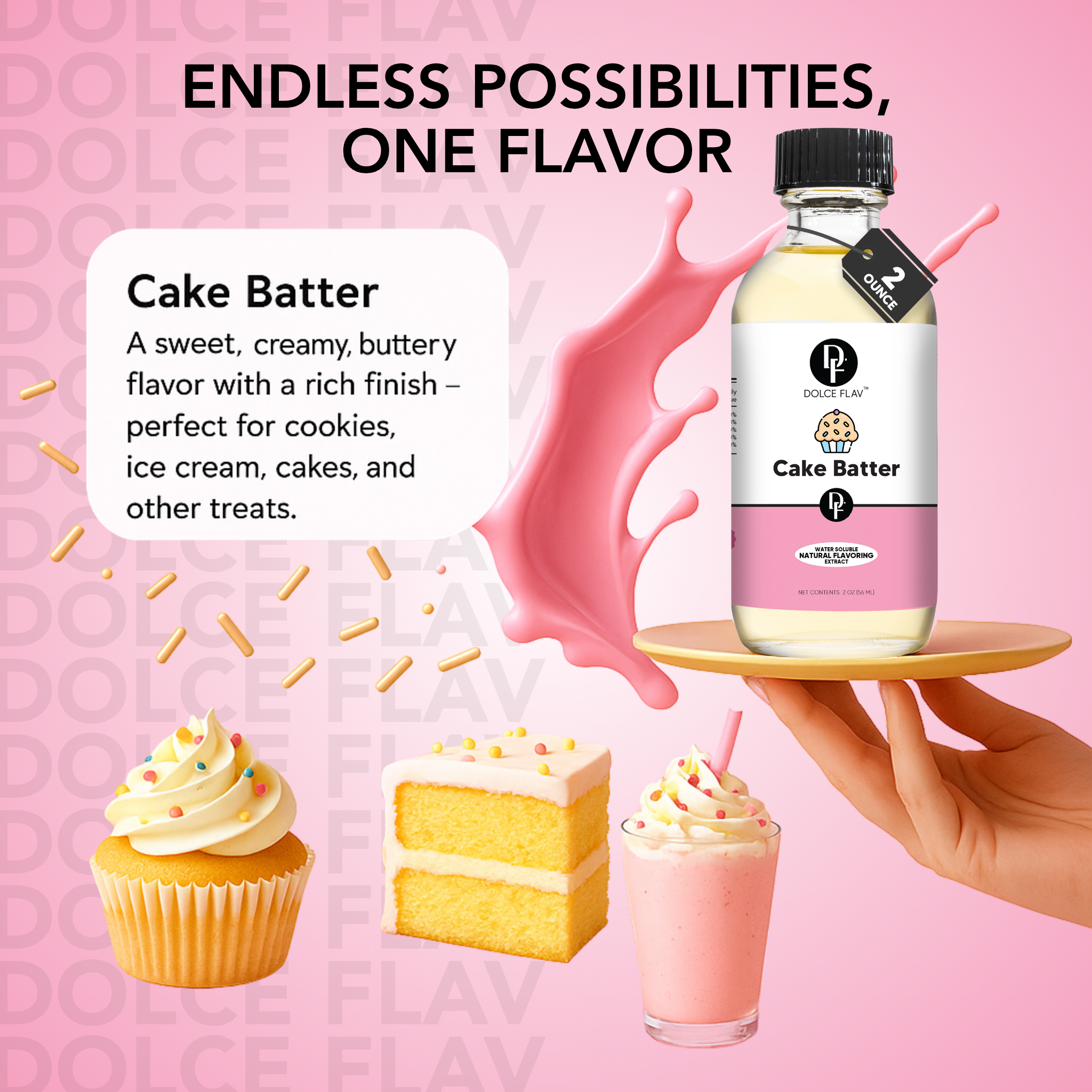 Cake Batter Extract For Cookies, Cakes and Baking Desserts – Dolce Flav