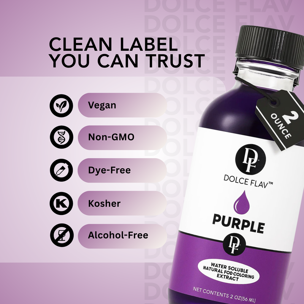 Natural Purple Food Coloring | Red Radish & Huito | 2 oz Dropper ...