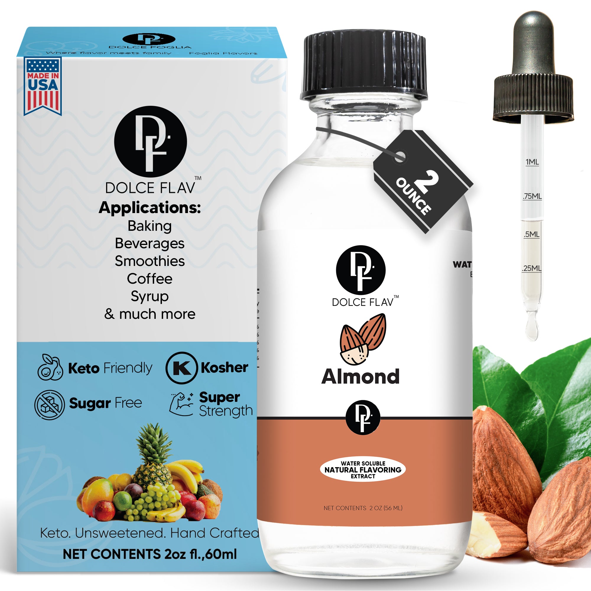 Premium Almond Extract | Exceptional Taste | Dolce Foglia