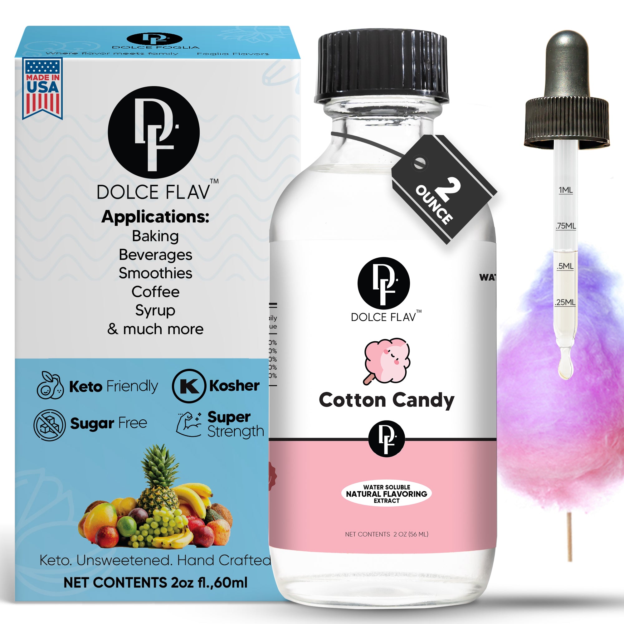Cotton Candy Flavoring | Premium Taste | Dolce Foglia – Dolce Flav