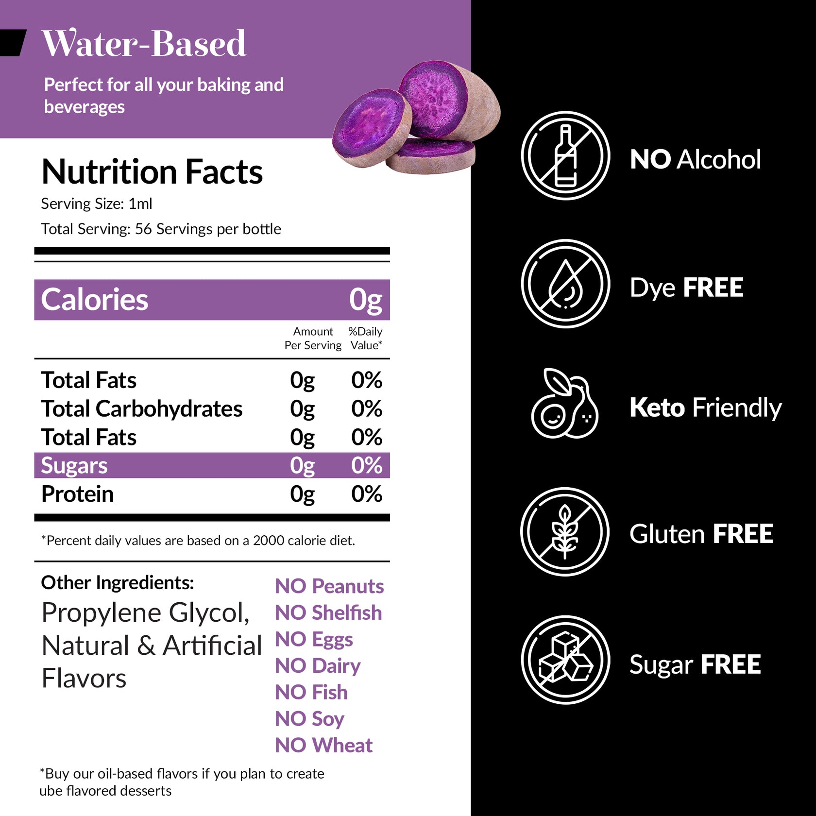 Ube Flavoring Extract - High-Quality Purple Yam Essence | Dolce Foglia ...