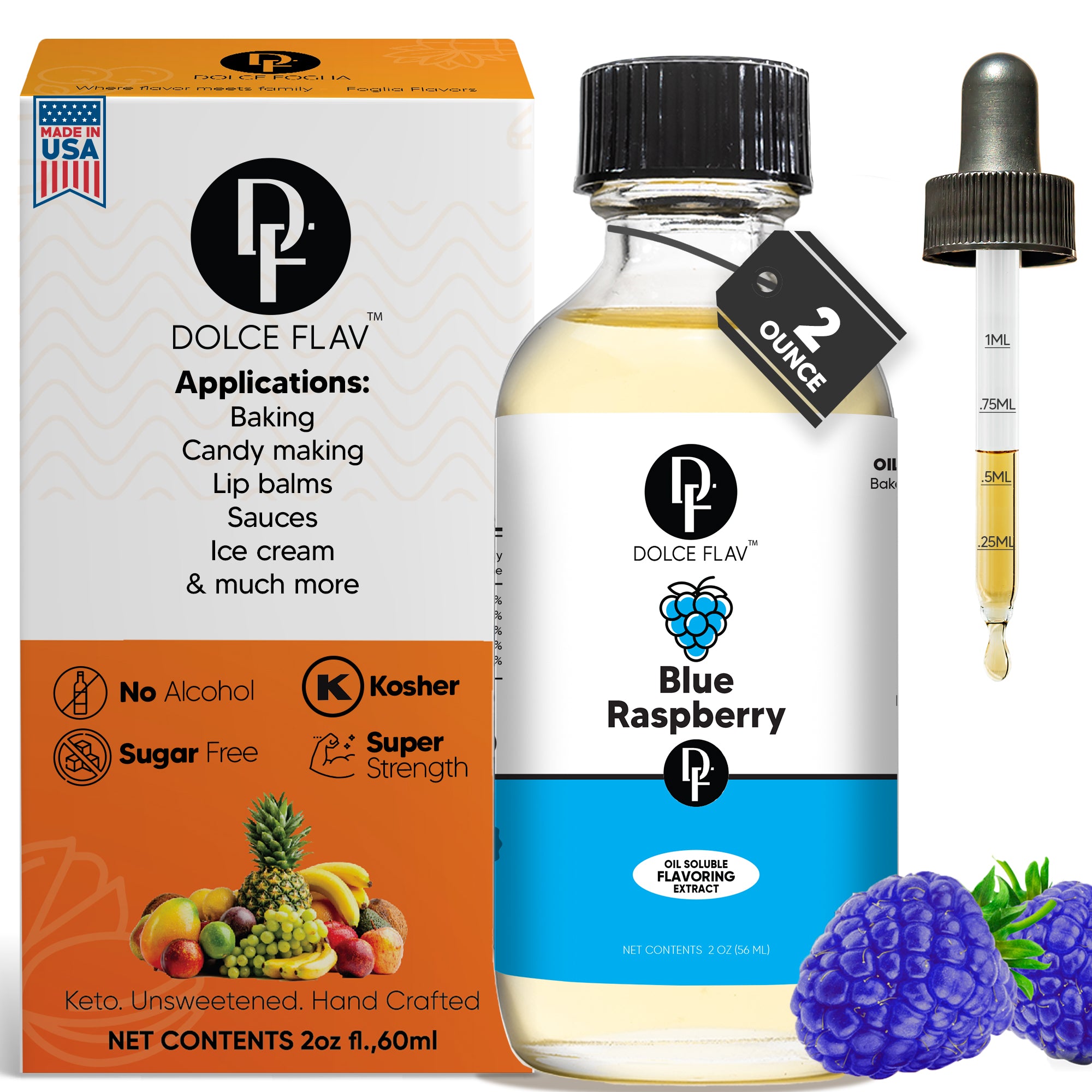 Oil Soluble Blue Raspberry Flavoring | Burst of Taste | Dolce Foglia ...