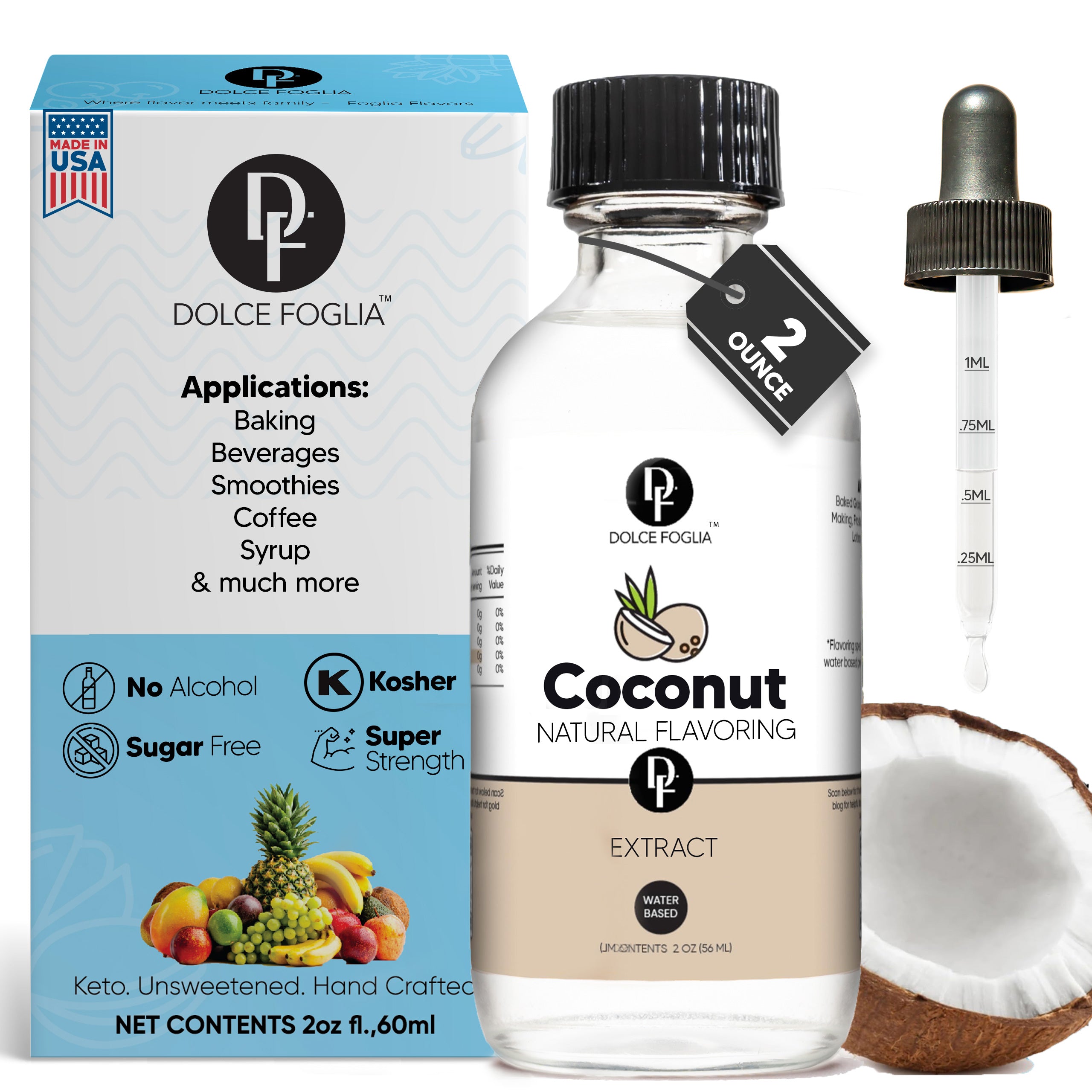 Premium Coconut Extract | Exceptional Taste | Dolce Foglia