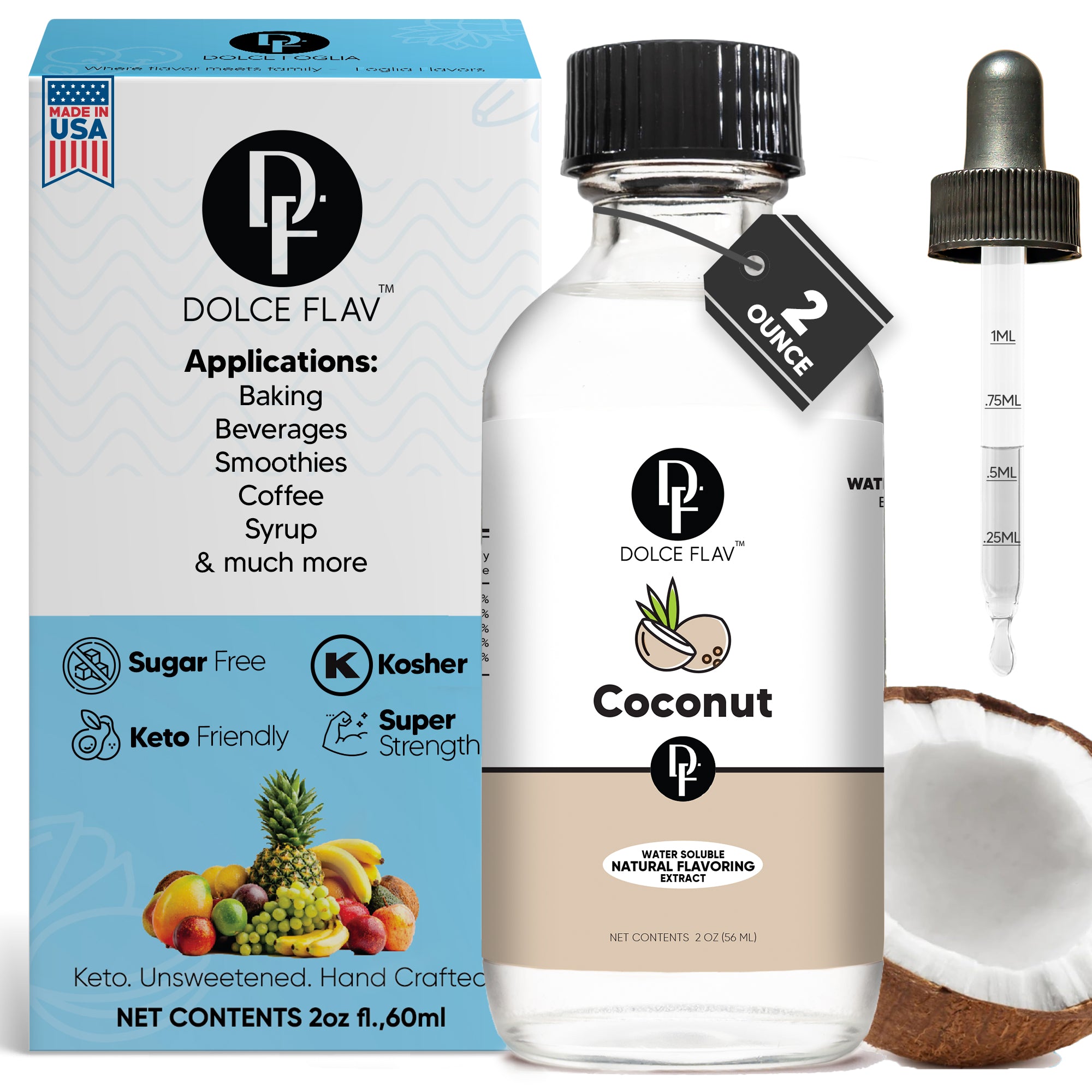Premium Coconut Extract | Exceptional Taste | Dolce Foglia – Dolce Flav