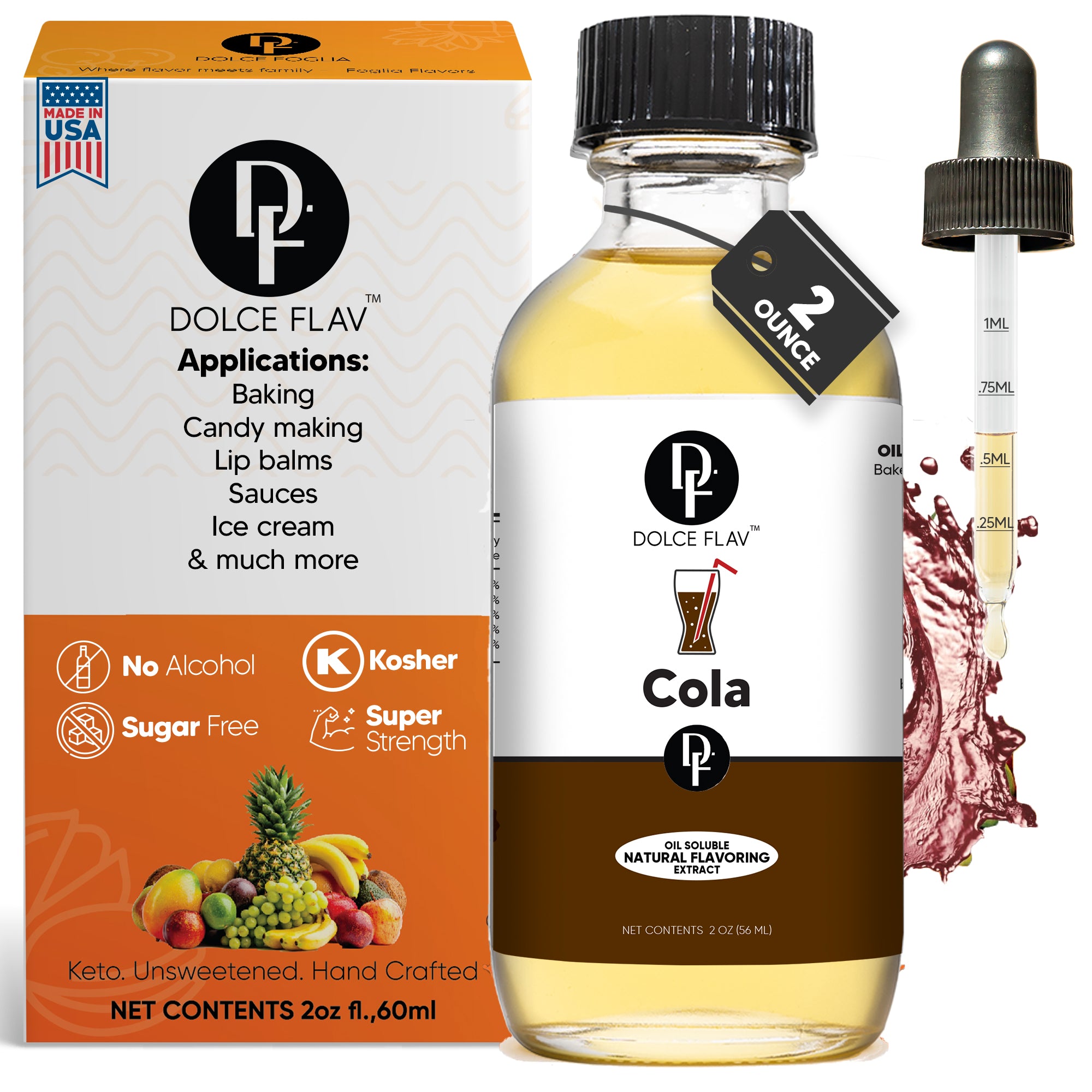 Oil Soluble Cola Flavoring | Classic Sugar-Free Taste | Dolce Foglia ...