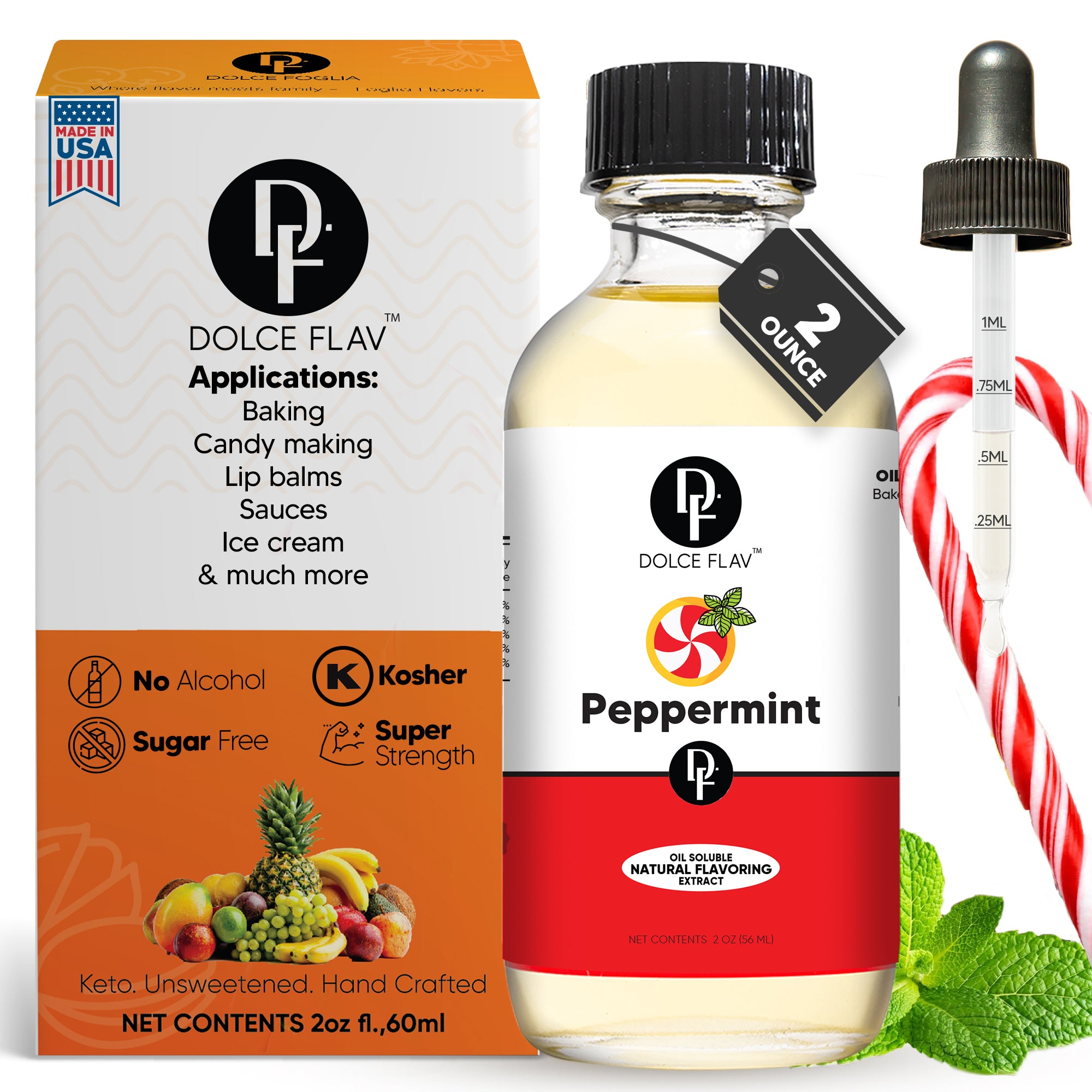 Oil Soluble Peppermint Flavoring | Premium Quality | Dolce Foglia