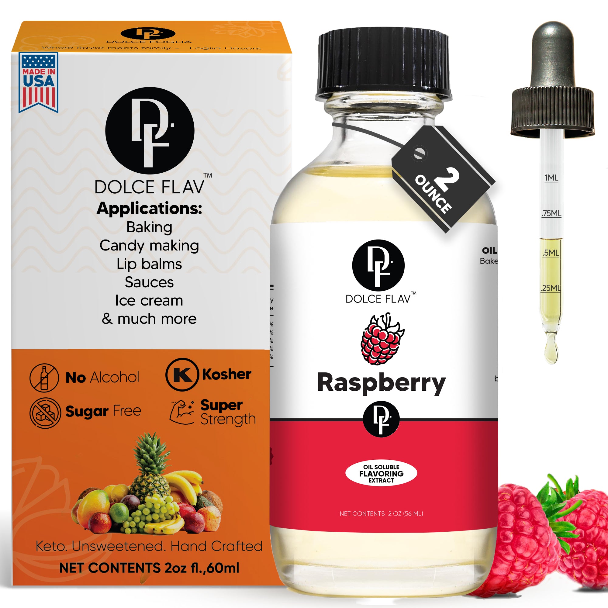 Oil Soluble Raspberry Flavoring | Premium Quality | Dolce Foglia ...