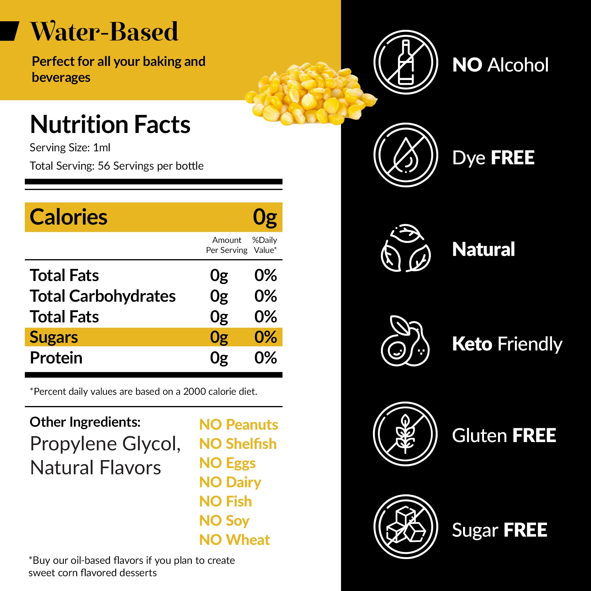 Natural Sweet Corn Extract - Fresh & Authentic Corn Flavor | Dolce ...